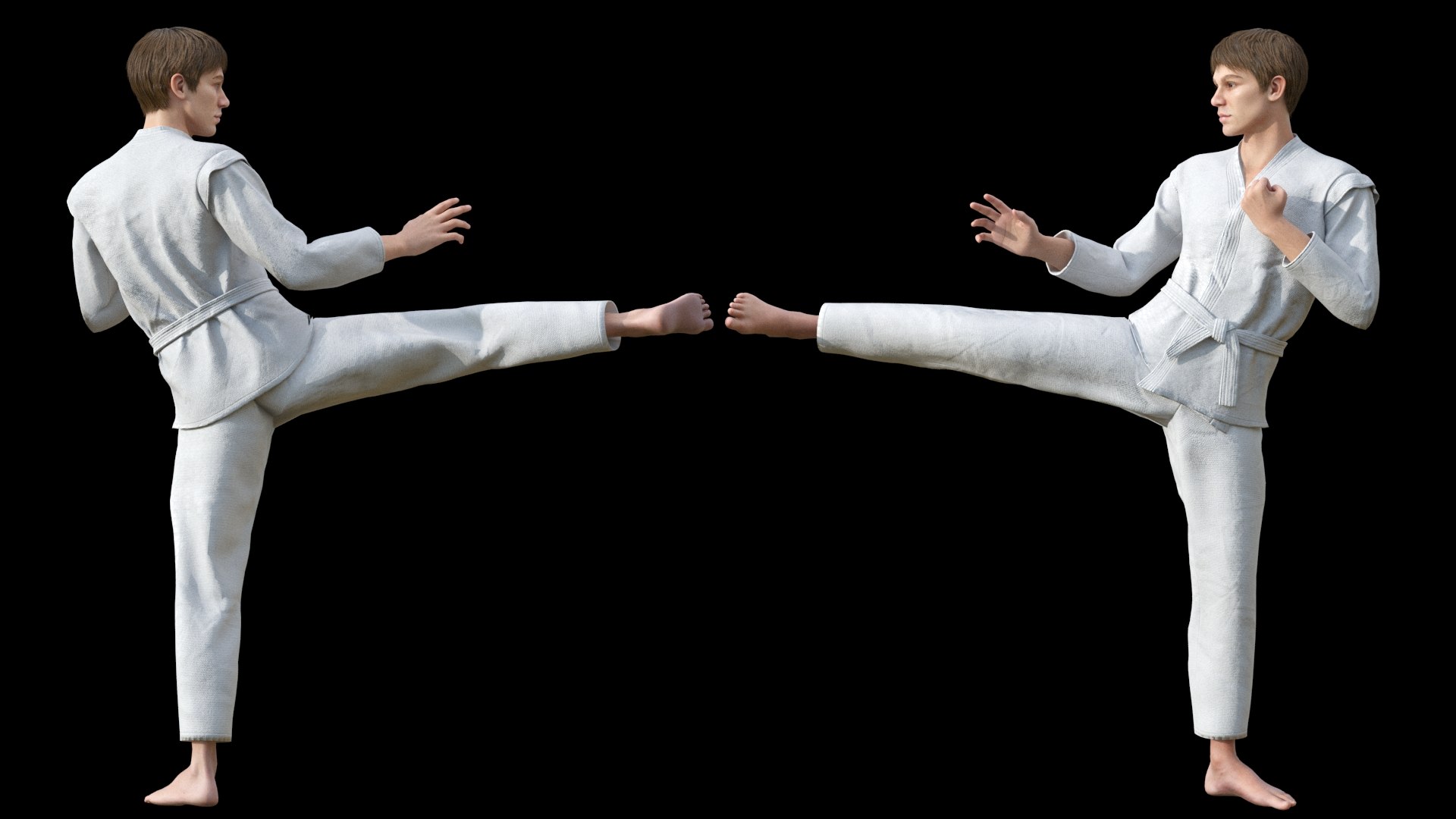 3D Karate Athlete Model - TurboSquid 2128485