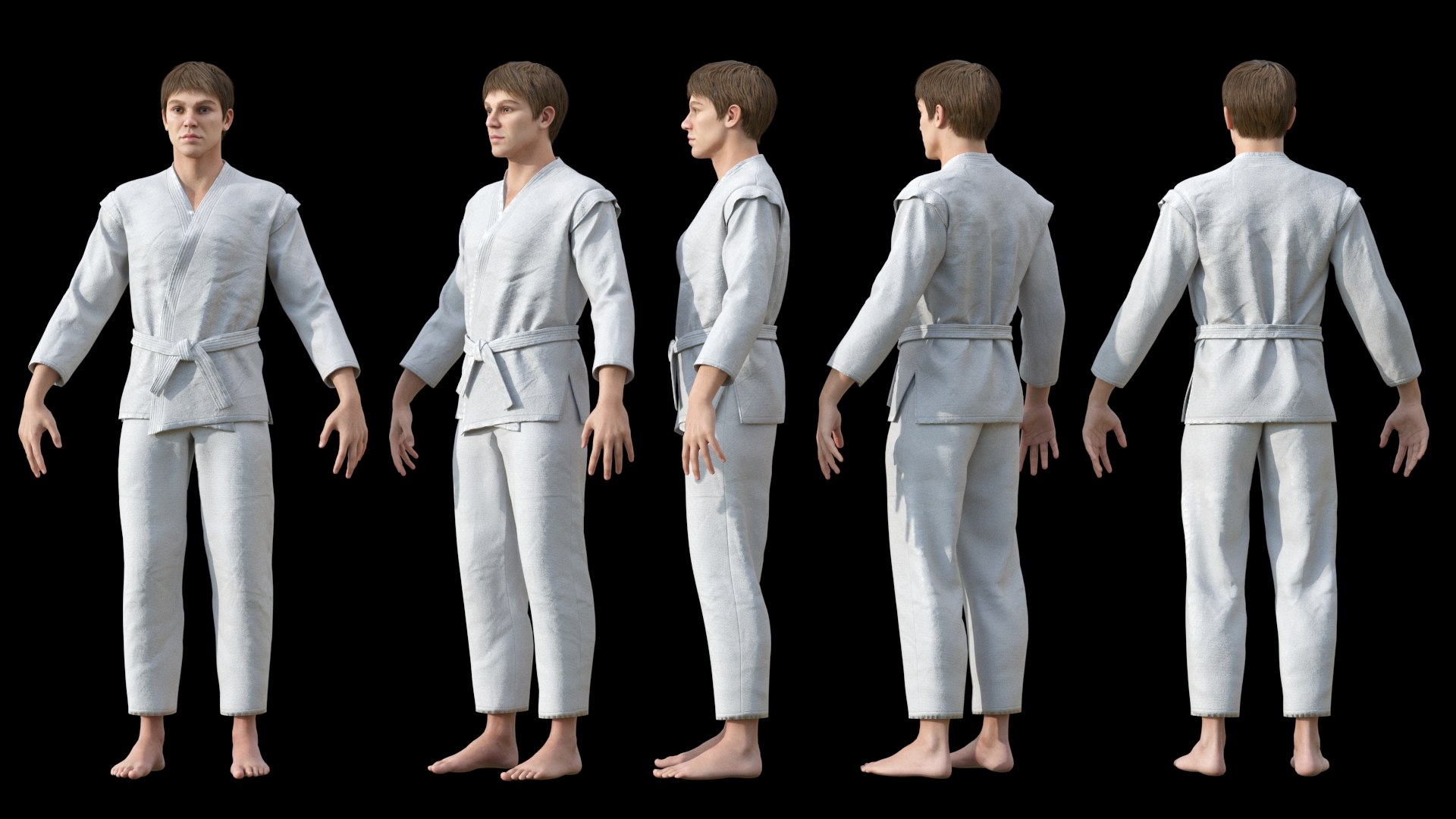 3D Karate Athlete Model - TurboSquid 2128485