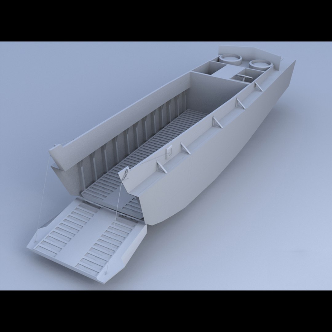 higgins boat lcvp 3d model