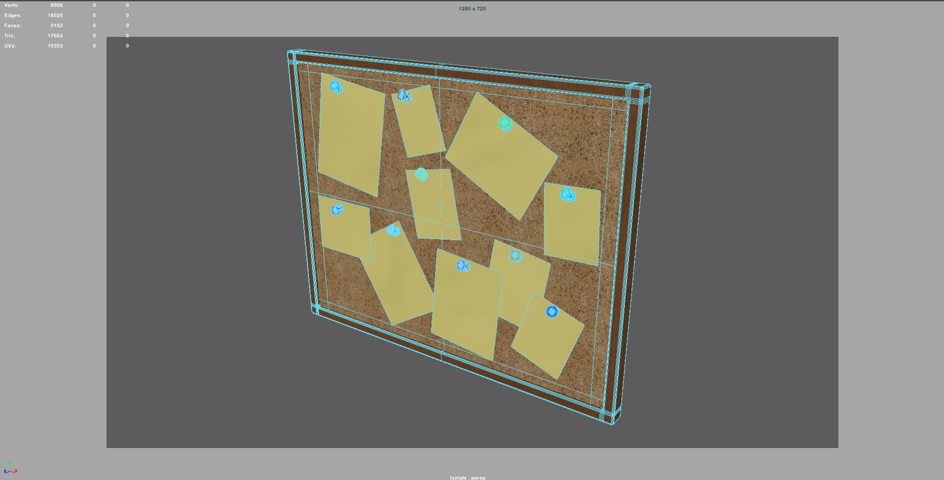 3D Pinboard Ready - TurboSquid 1490305