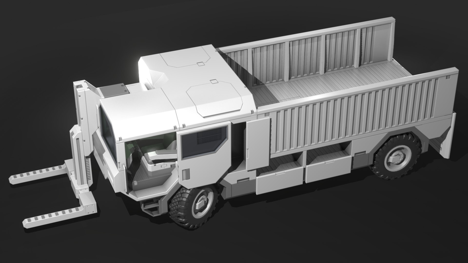 Loader interior 3D - TurboSquid 1543733
