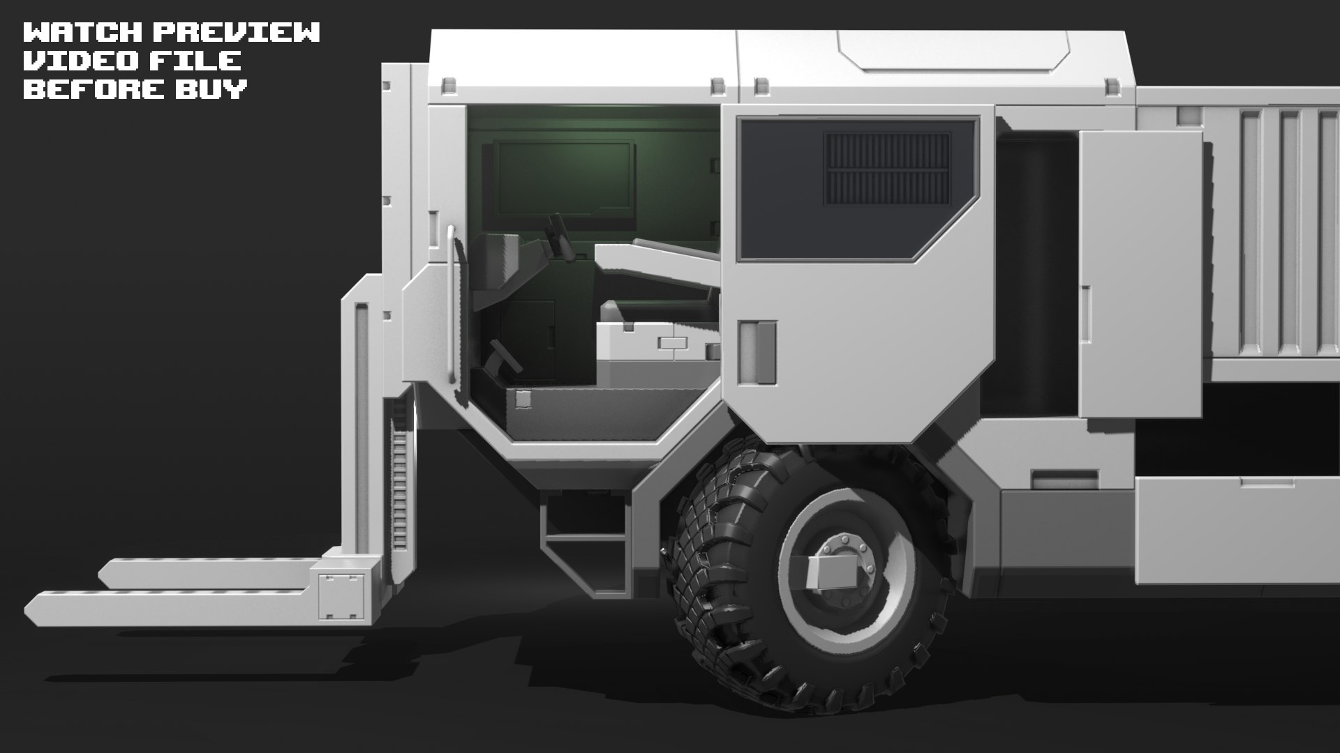 Loader interior 3D - TurboSquid 1543733