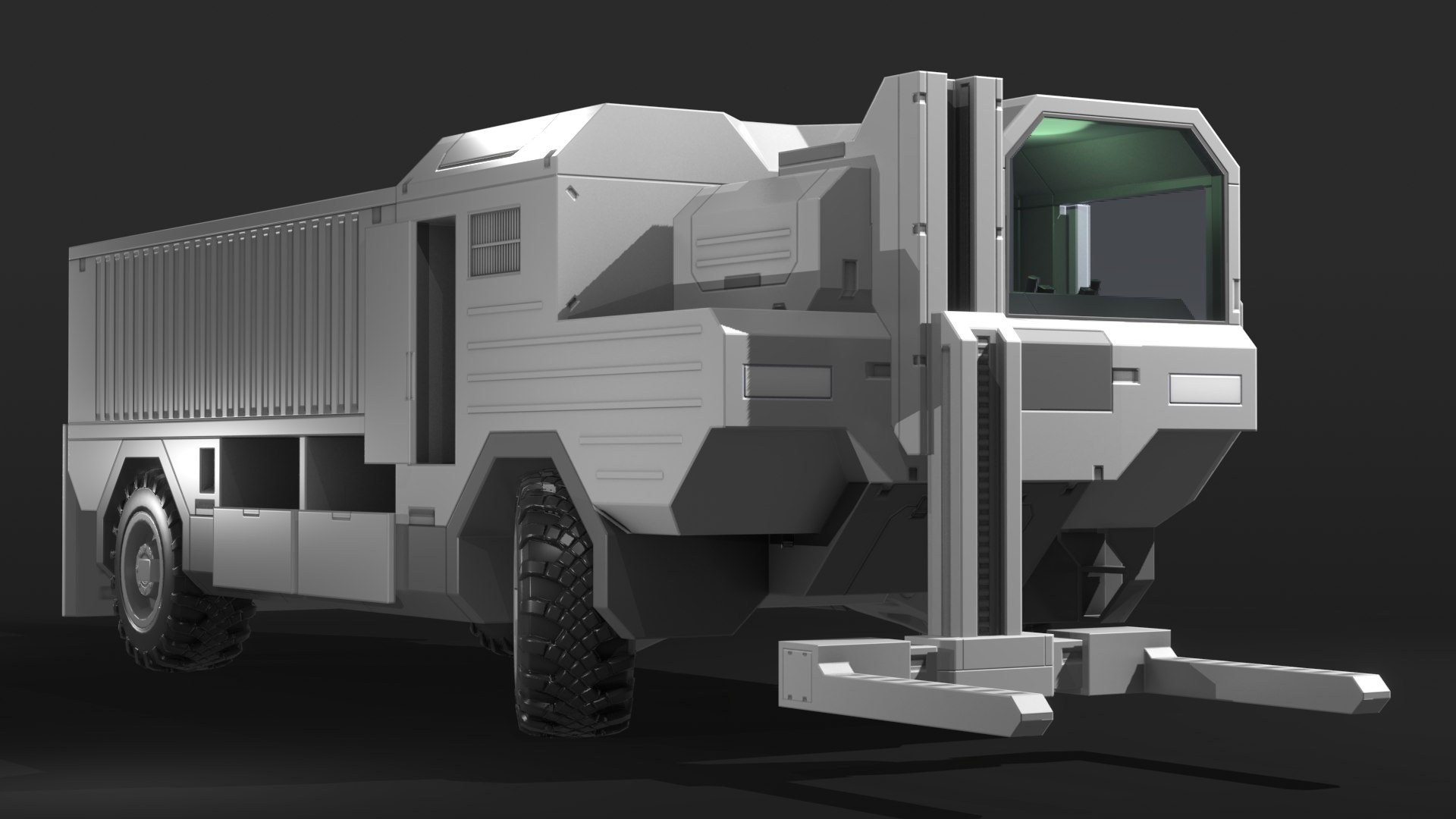 Loader interior 3D - TurboSquid 1543733