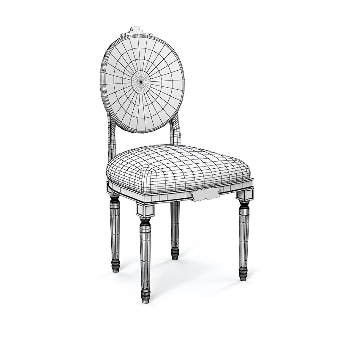 3d Model Classic Chair Stool