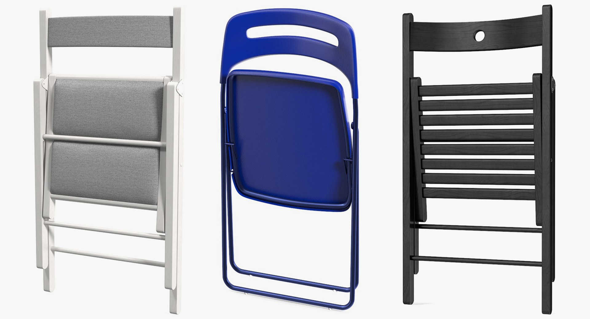 Folding Chairs Closed Collection 2 3D Model - TurboSquid 2158188