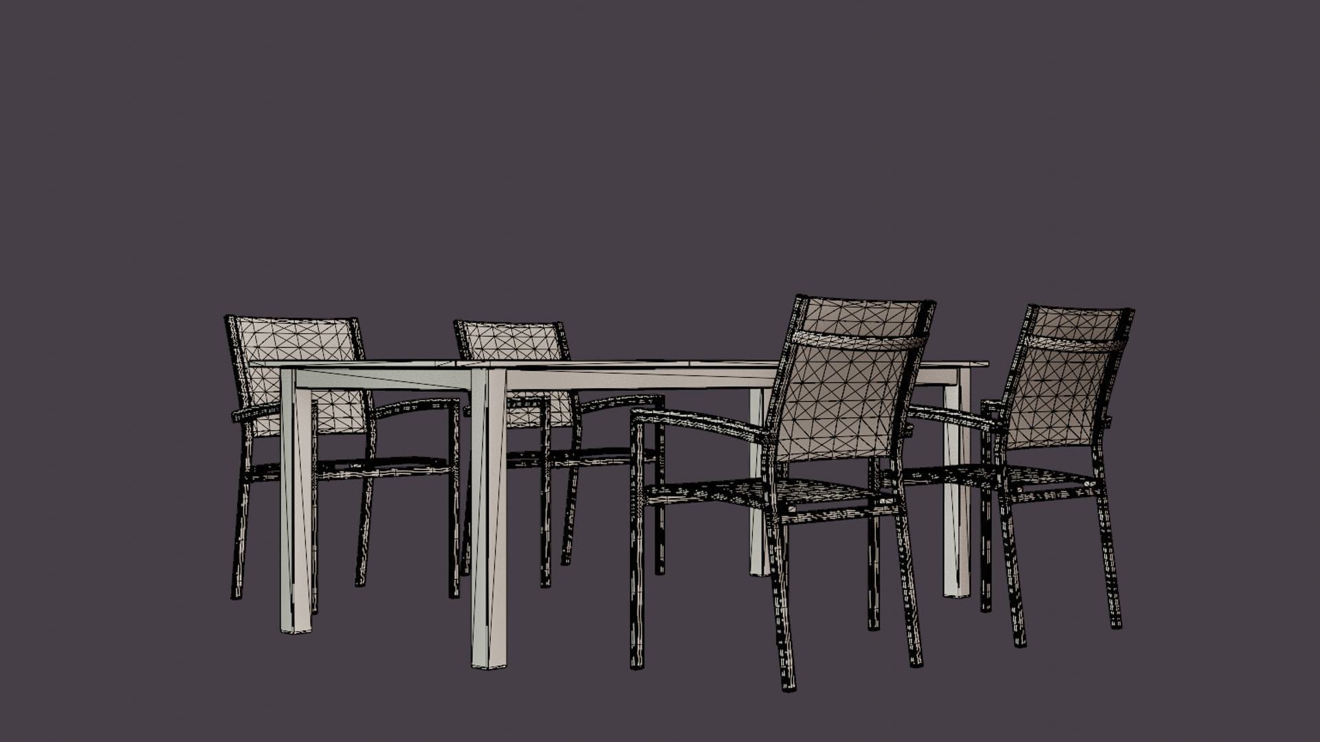 Twin Dining Set 3D Model - TurboSquid 2240791