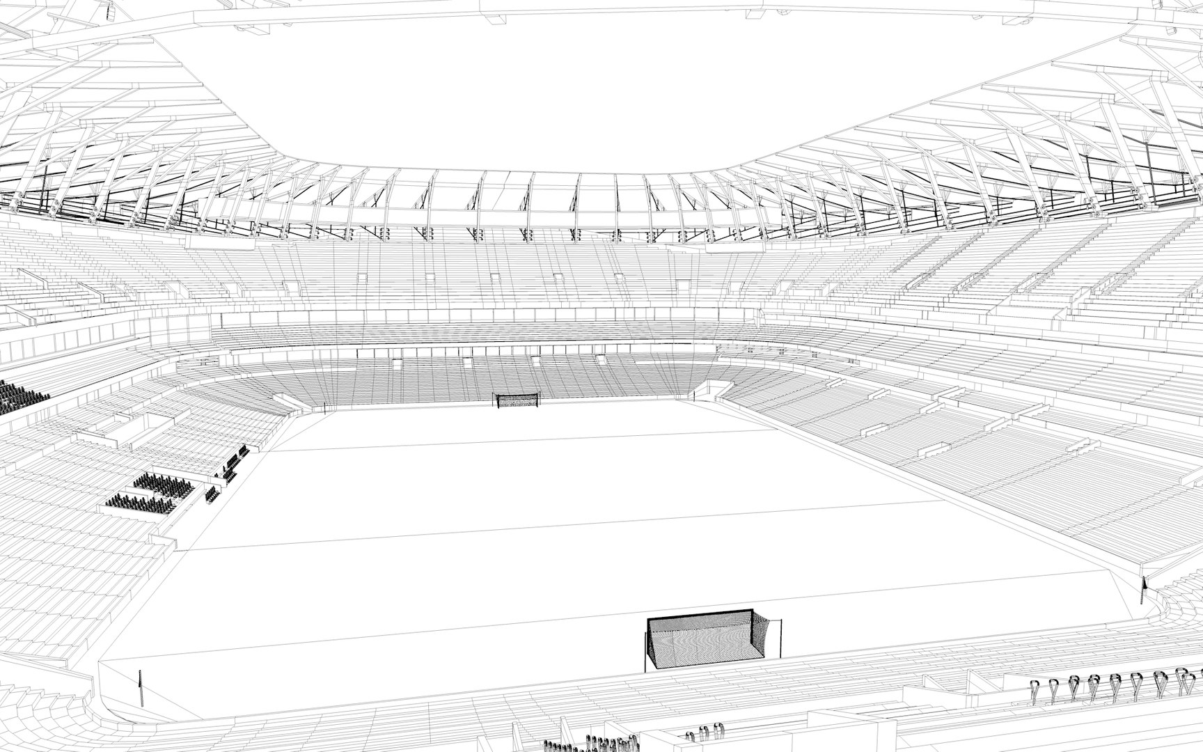 Tottenham Football Stadium 3D Model - TurboSquid 1439664