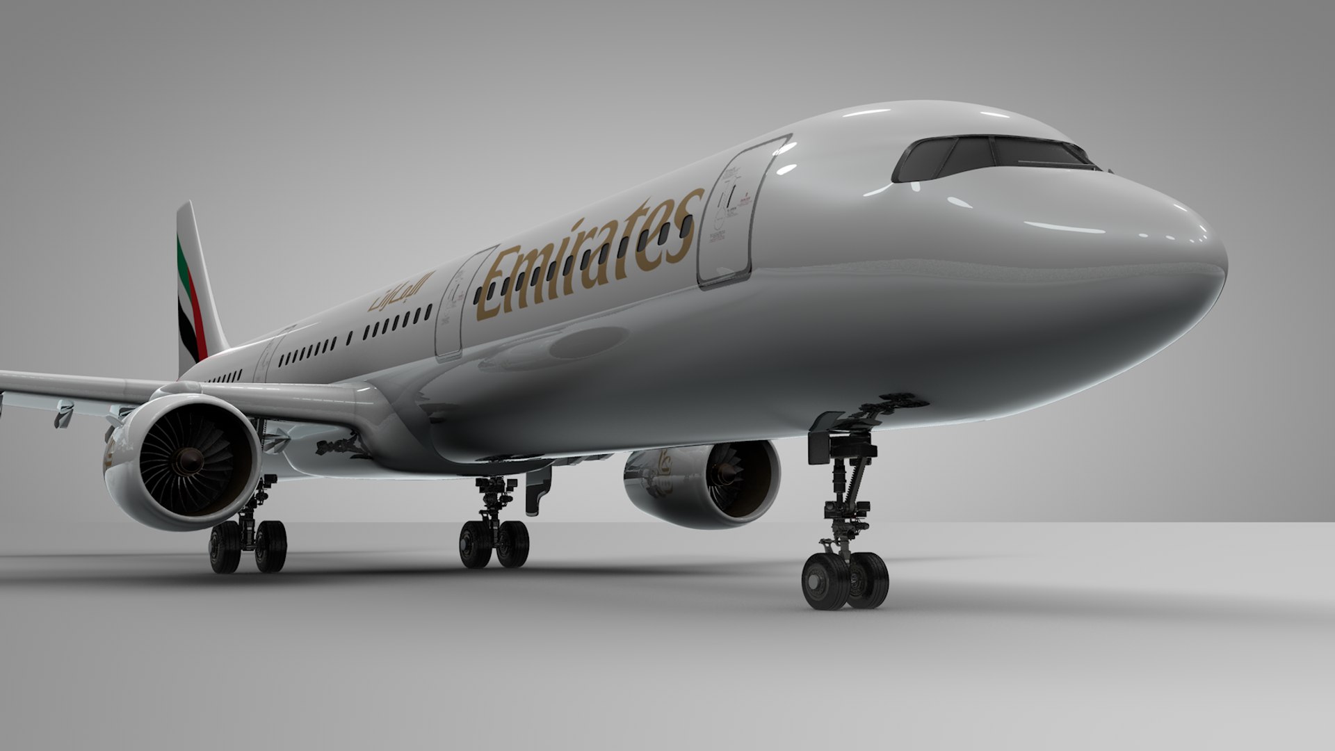 Airbus A321 Neo Emirates 3D - TurboSquid 1443146