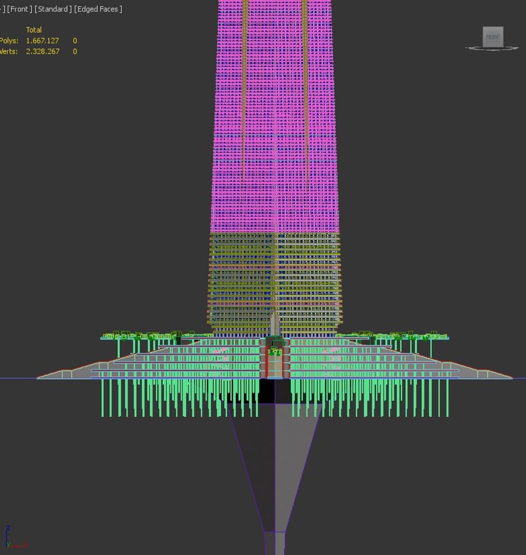 3D Mile High Tower The Illinois 3D Model - TurboSquid 2154832