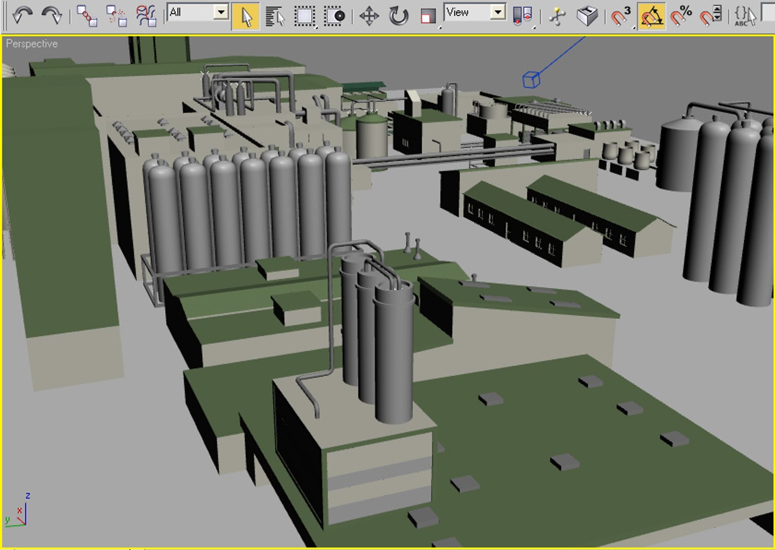 sugar starch factory 3d model