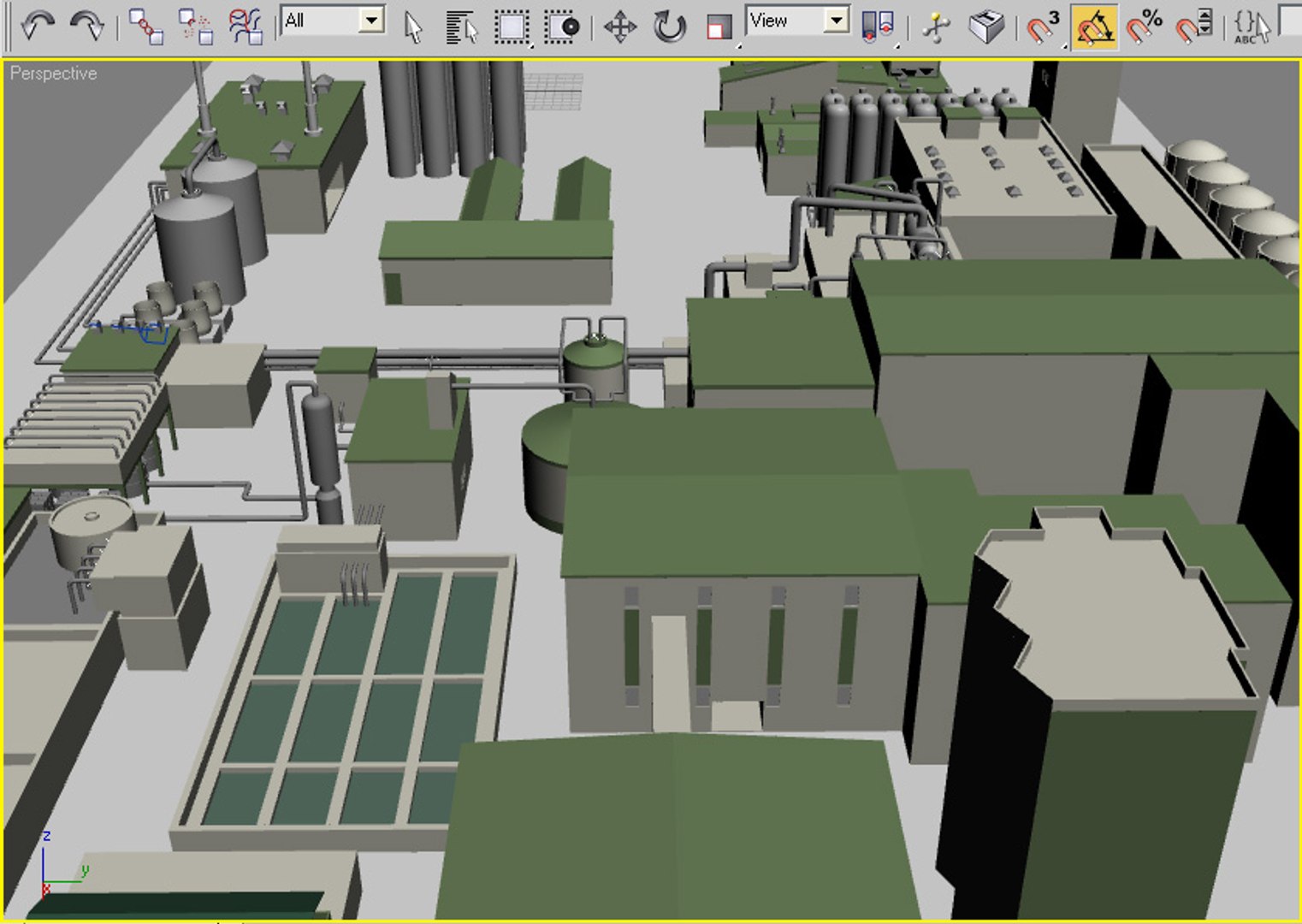 Sugar Starch Factory 3d Model