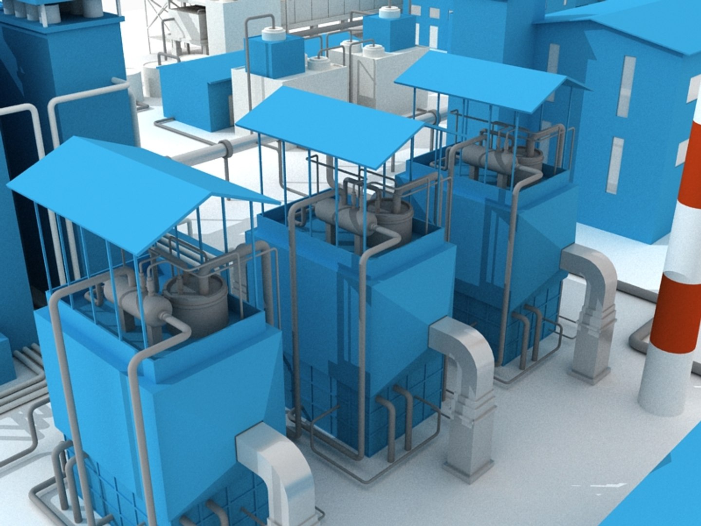 Sugar Starch Factory 3d Model