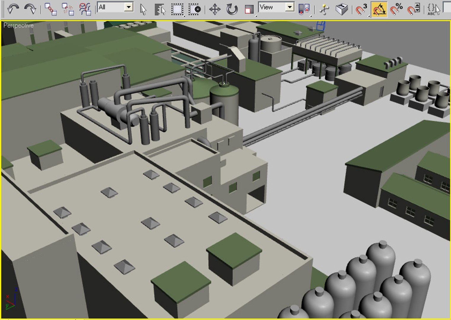Sugar Starch Factory 3d Model