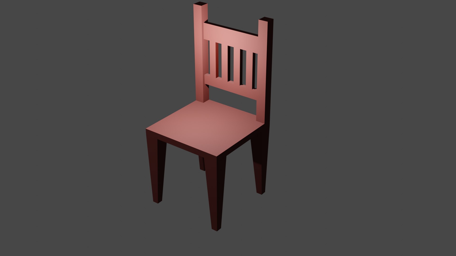 Stylized Wooden Table Low-poly Table With Four Chairs Ready 3D Model ...