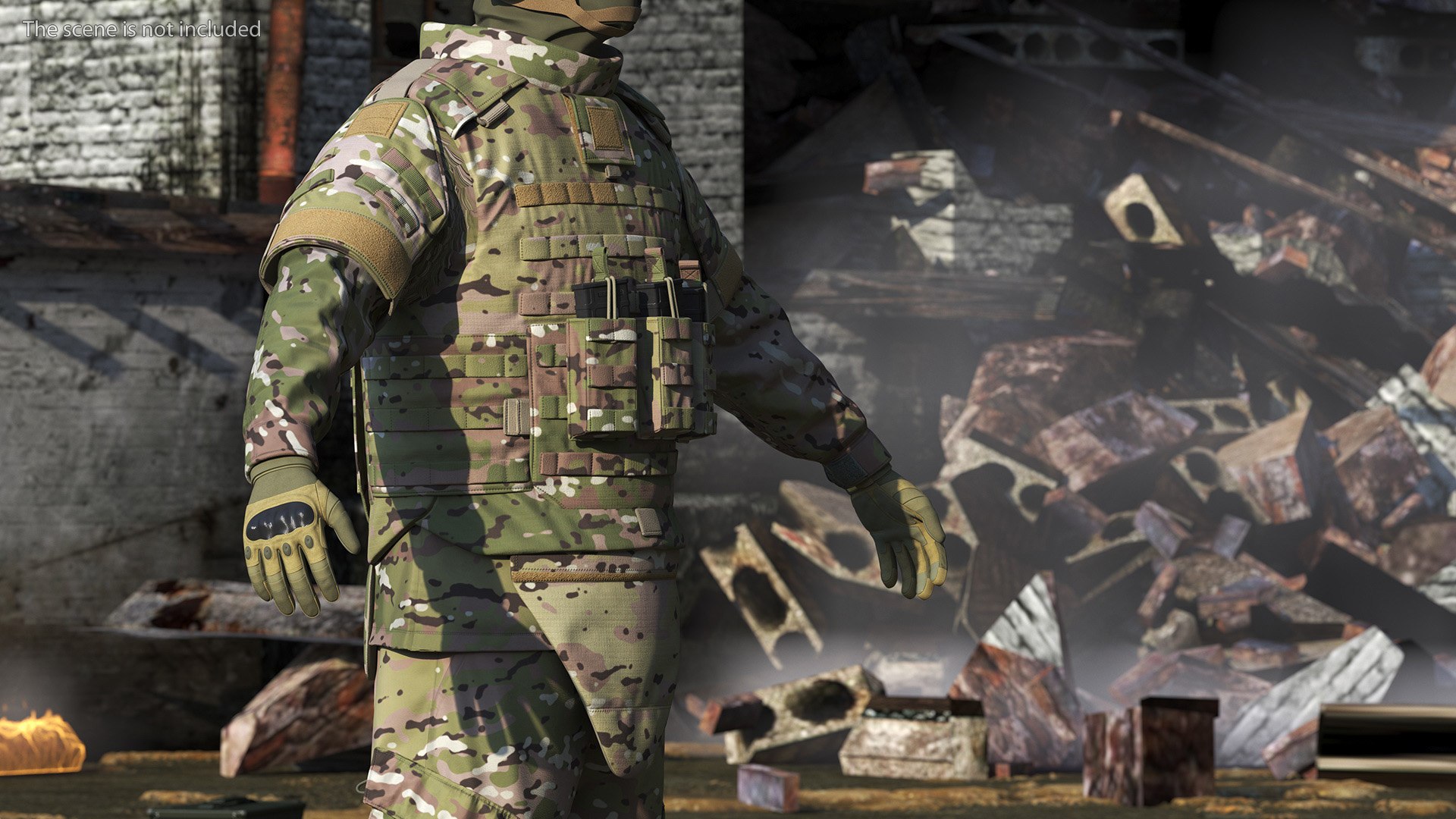 3D Tactical Military Vest Green Camo - TurboSquid 2260933