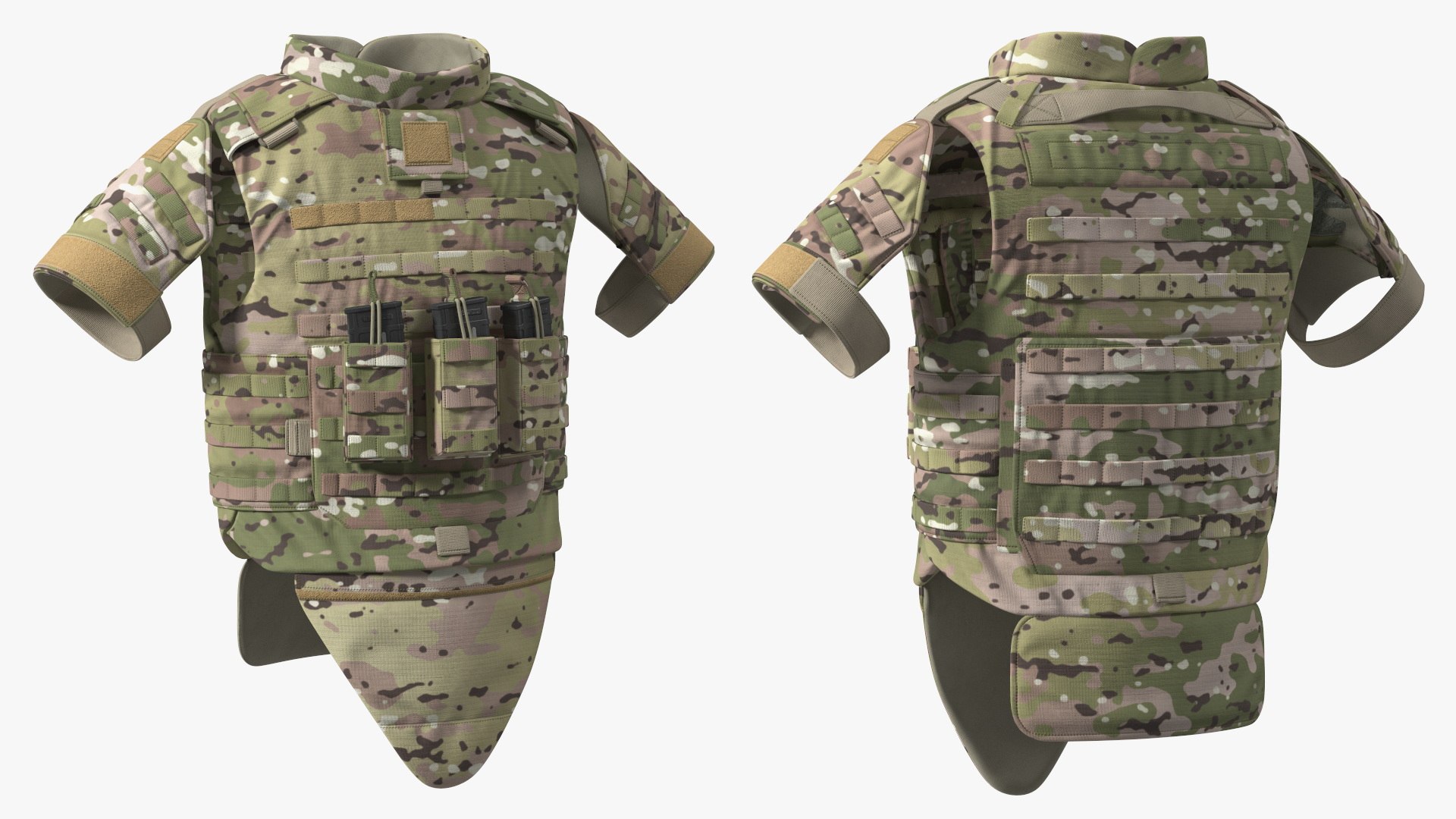 3D Tactical Military Vest Green Camo - TurboSquid 2260933