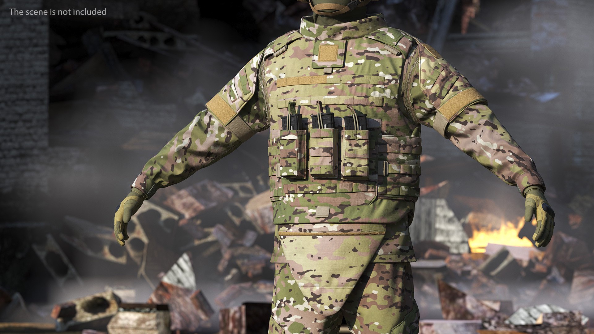 3D Tactical Military Vest Green Camo - TurboSquid 2260933