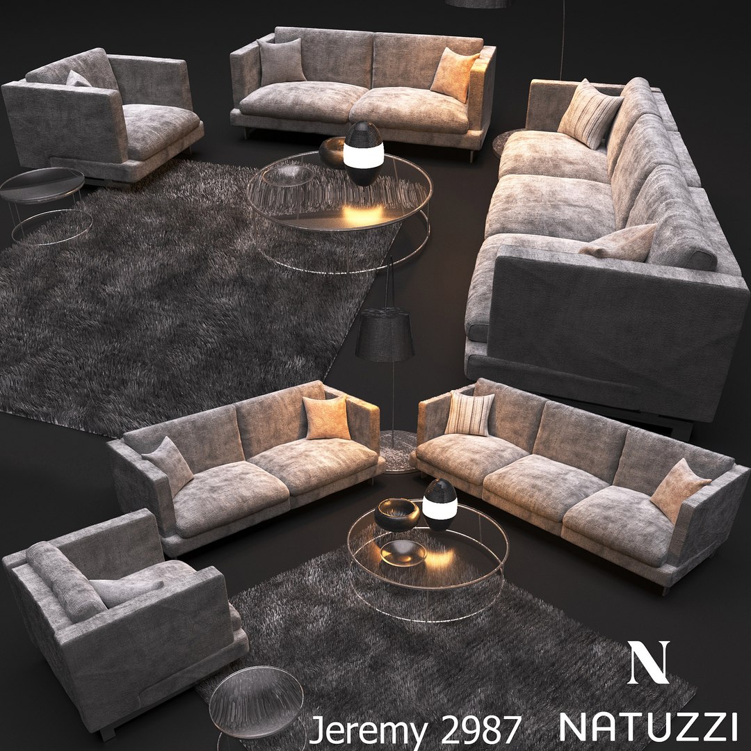 Sofa Natuzzi Jeremy 2987 3D Model - TurboSquid 1206969
