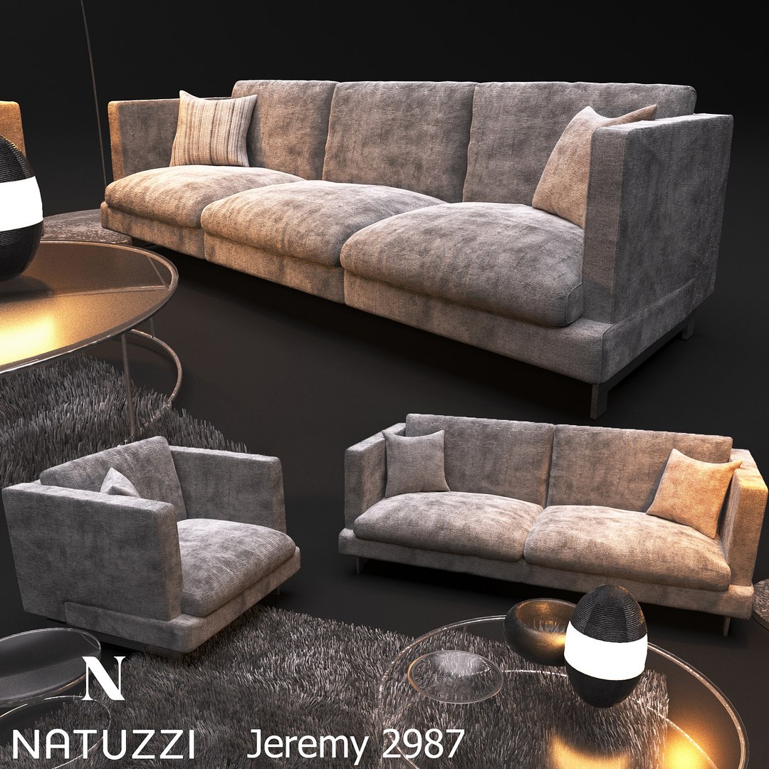 Sofa Natuzzi Jeremy 2987 3D Model - TurboSquid 1206969