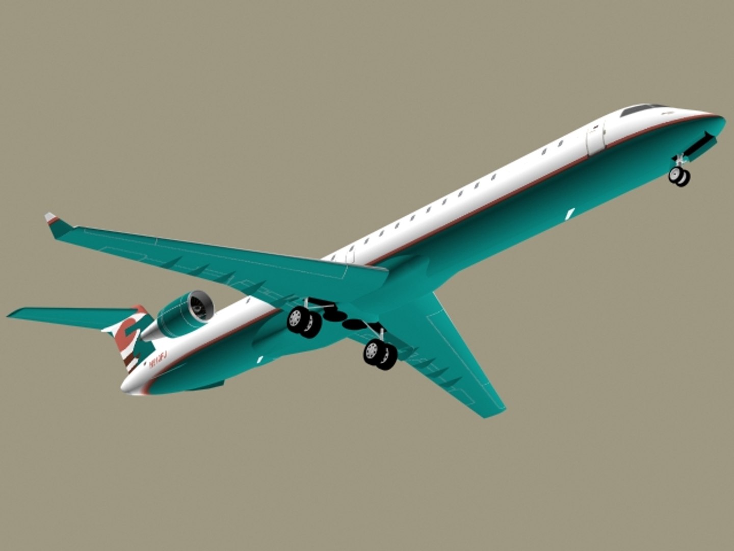 3d Model Of Canadair Regional Jet