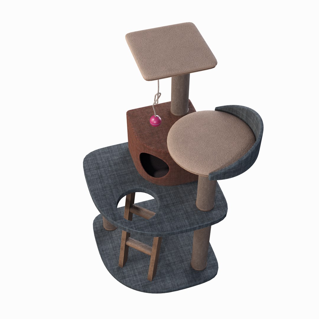 3D Model Cat Tree House - TurboSquid 1974800