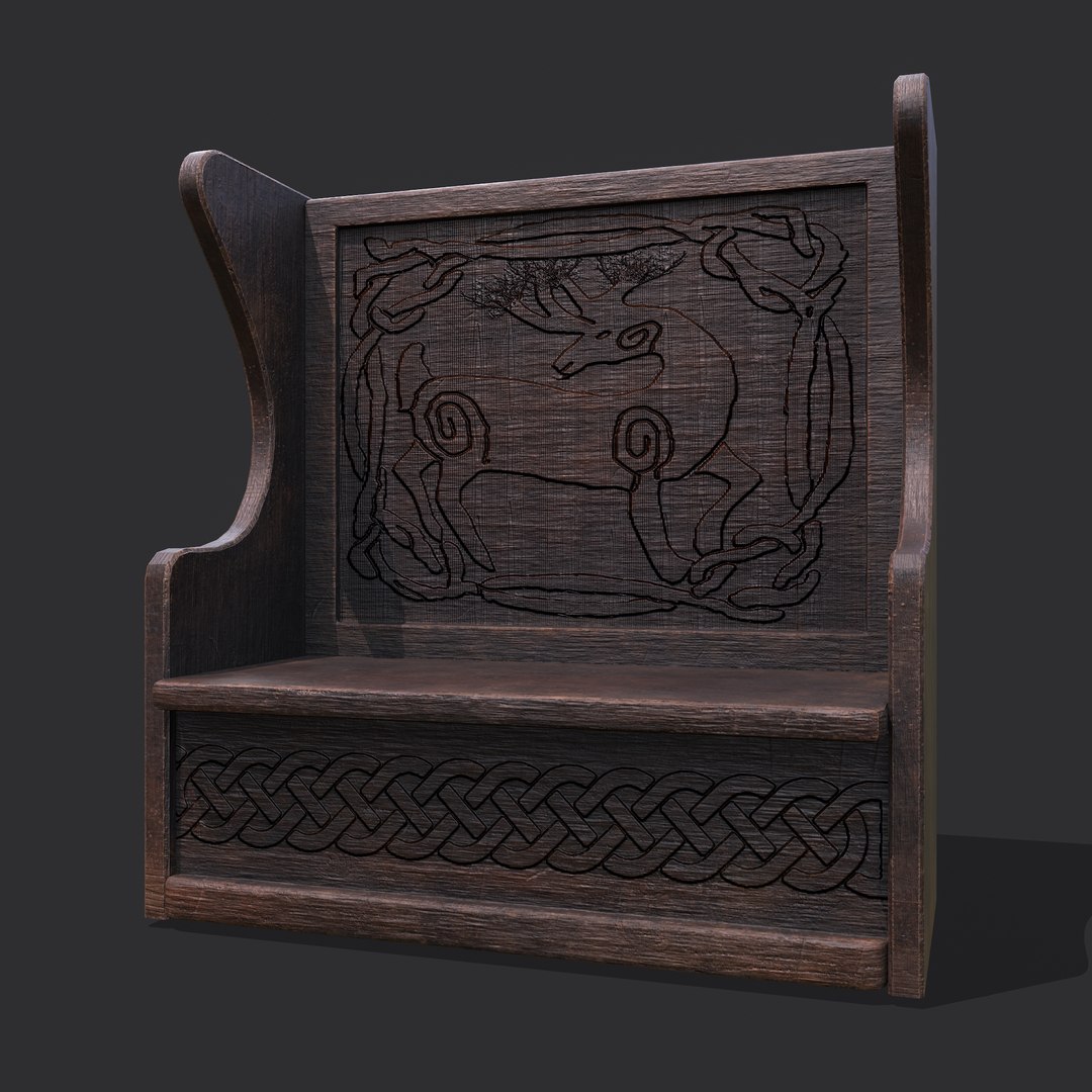 3D Medieval Deer Bench Model - TurboSquid 1735174