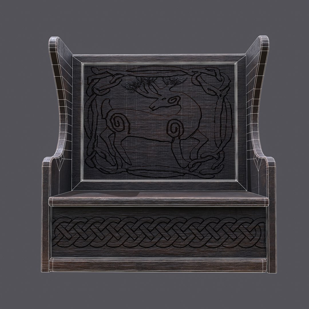 3D Medieval Deer Bench Model - TurboSquid 1735174