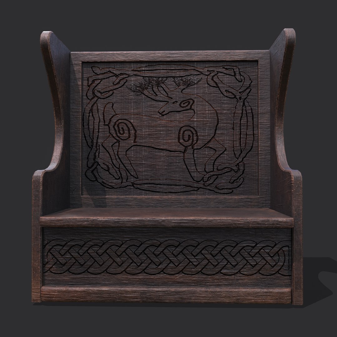 3D Medieval Deer Bench Model - TurboSquid 1735174