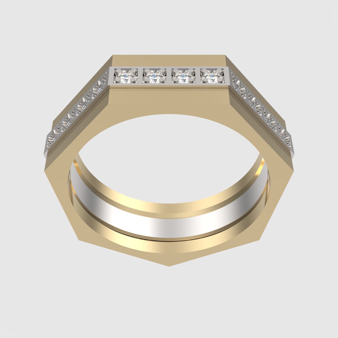Lucky Heptagon Wedding Ring JDBCo 3D Model - TurboSquid 2343470
