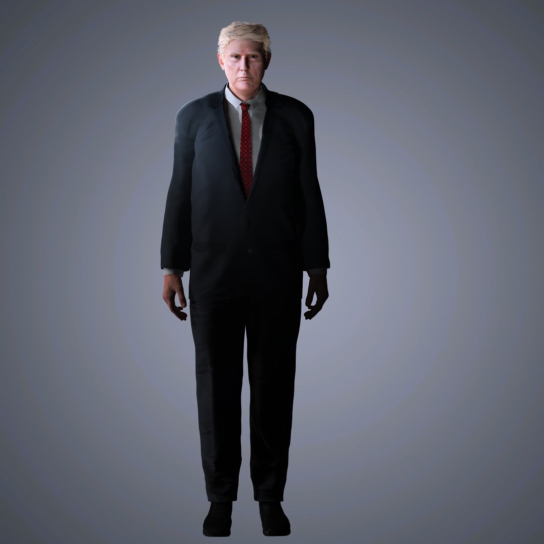 Donald Trump Character 3D Model Low Poly Model - TurboSquid 2293096