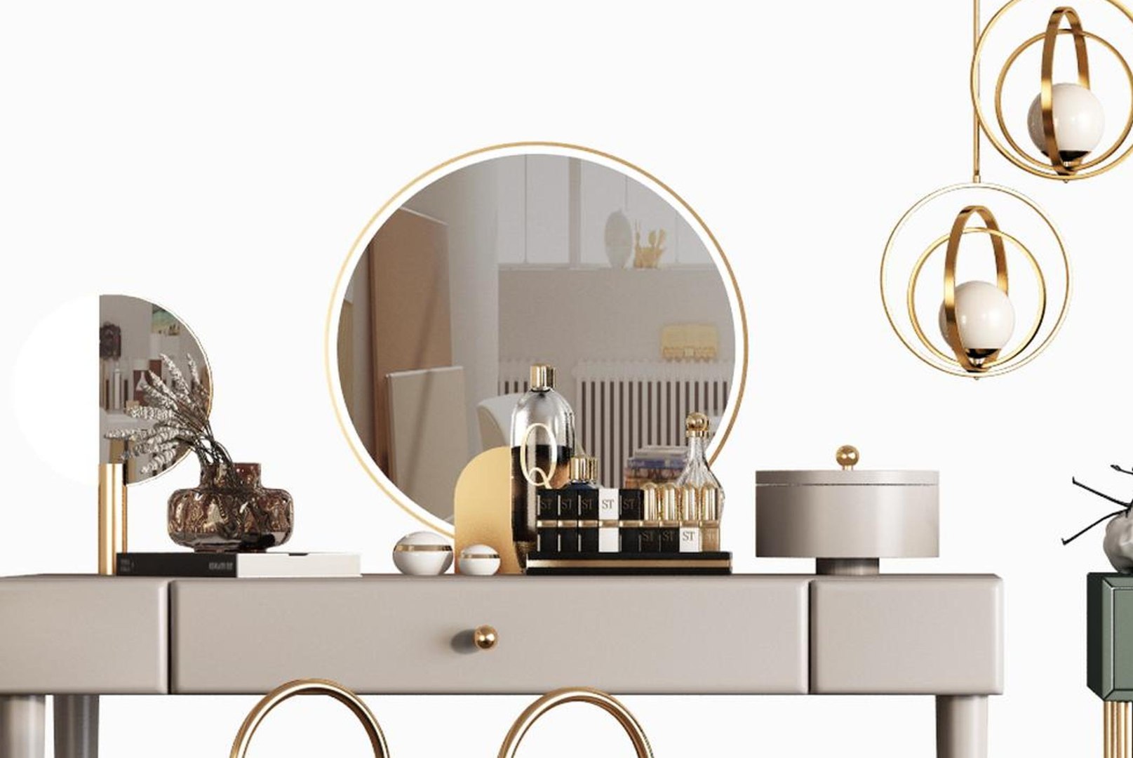 Table Modern Luxury Dressing 3D model - TurboSquid 2121198