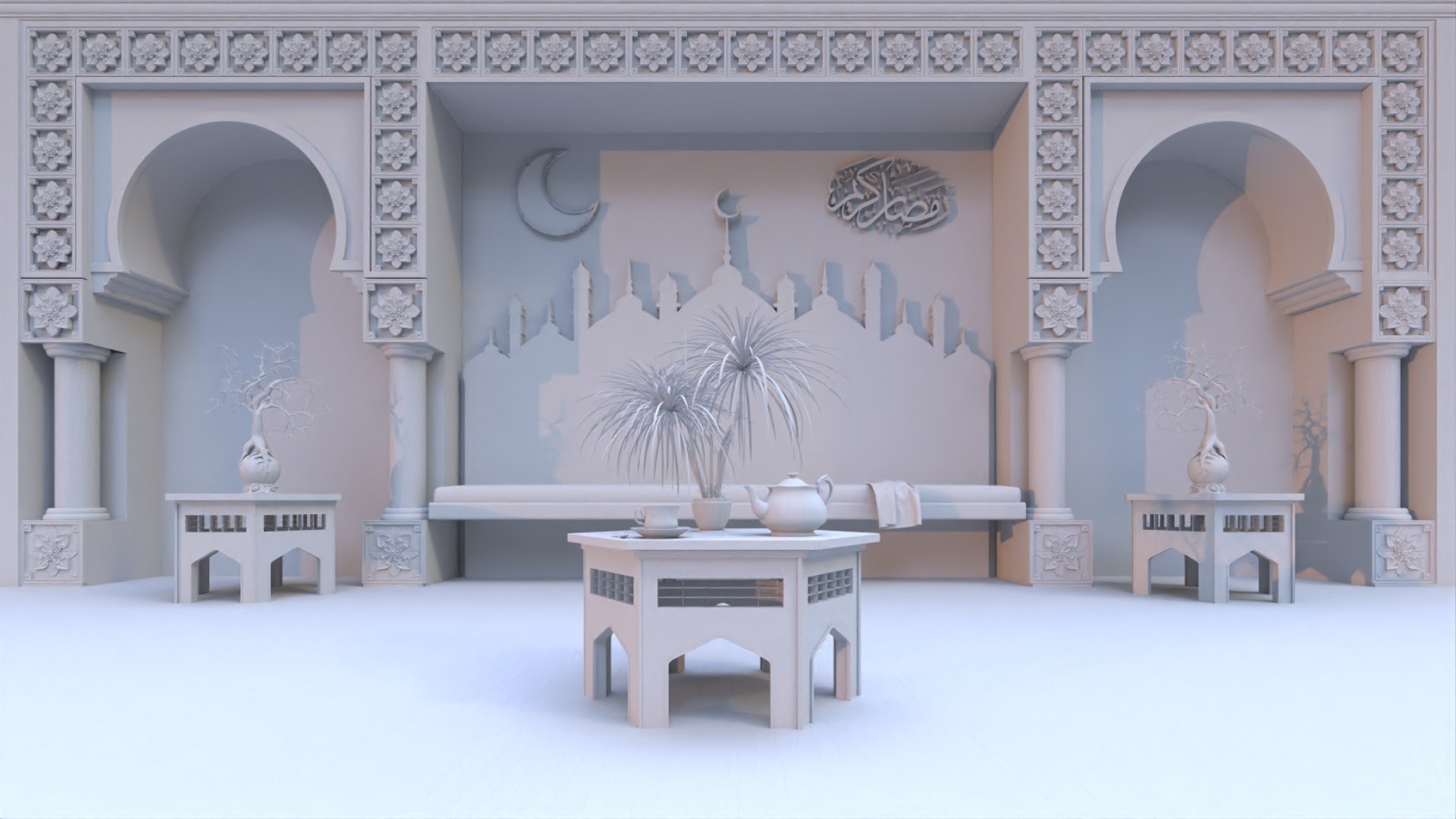 3D Islamic decor facade Wall model - TurboSquid 2178384