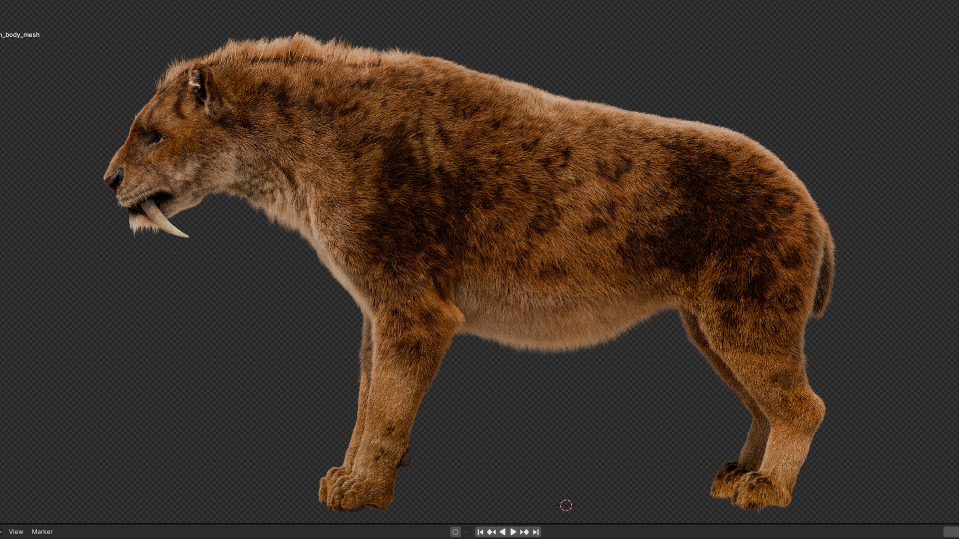 Smilodon Model - TurboSquid 2438854