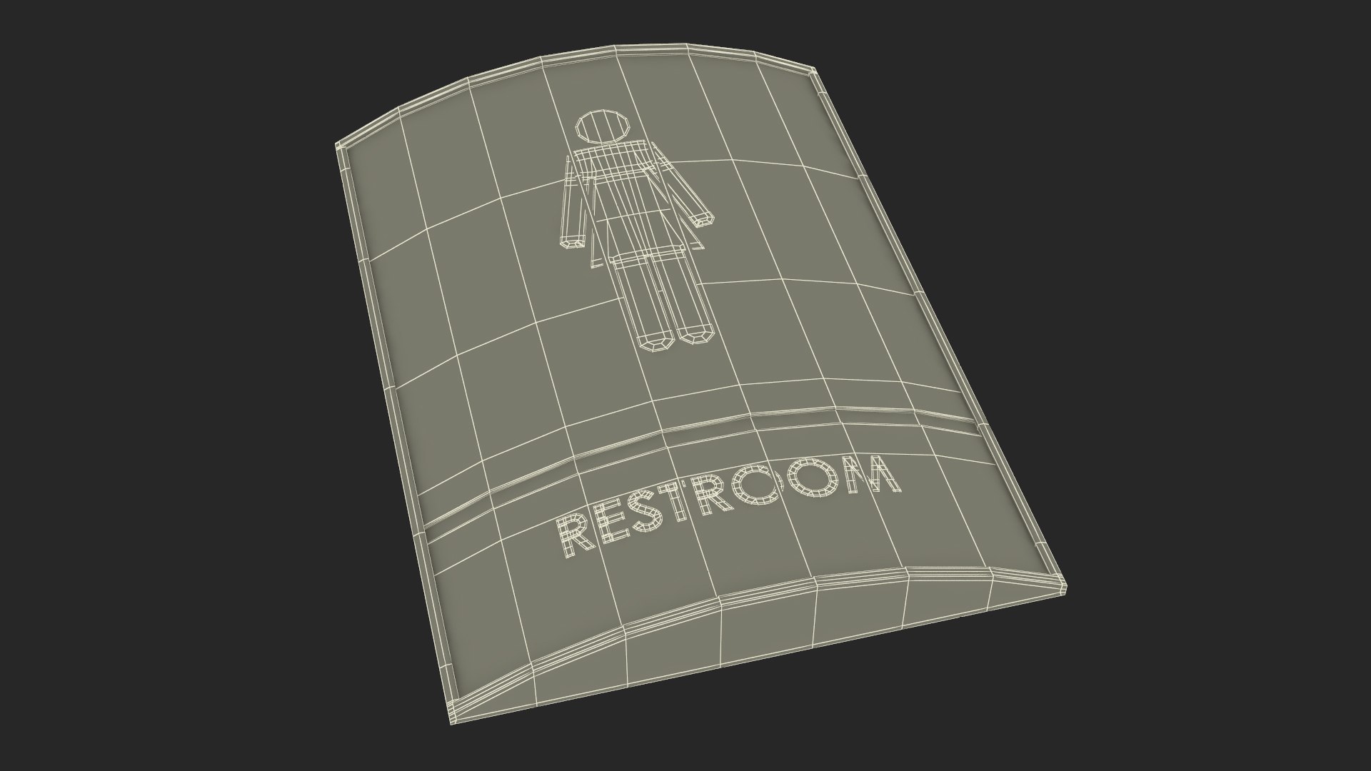 Women Restroom Sign model - TurboSquid 2040314