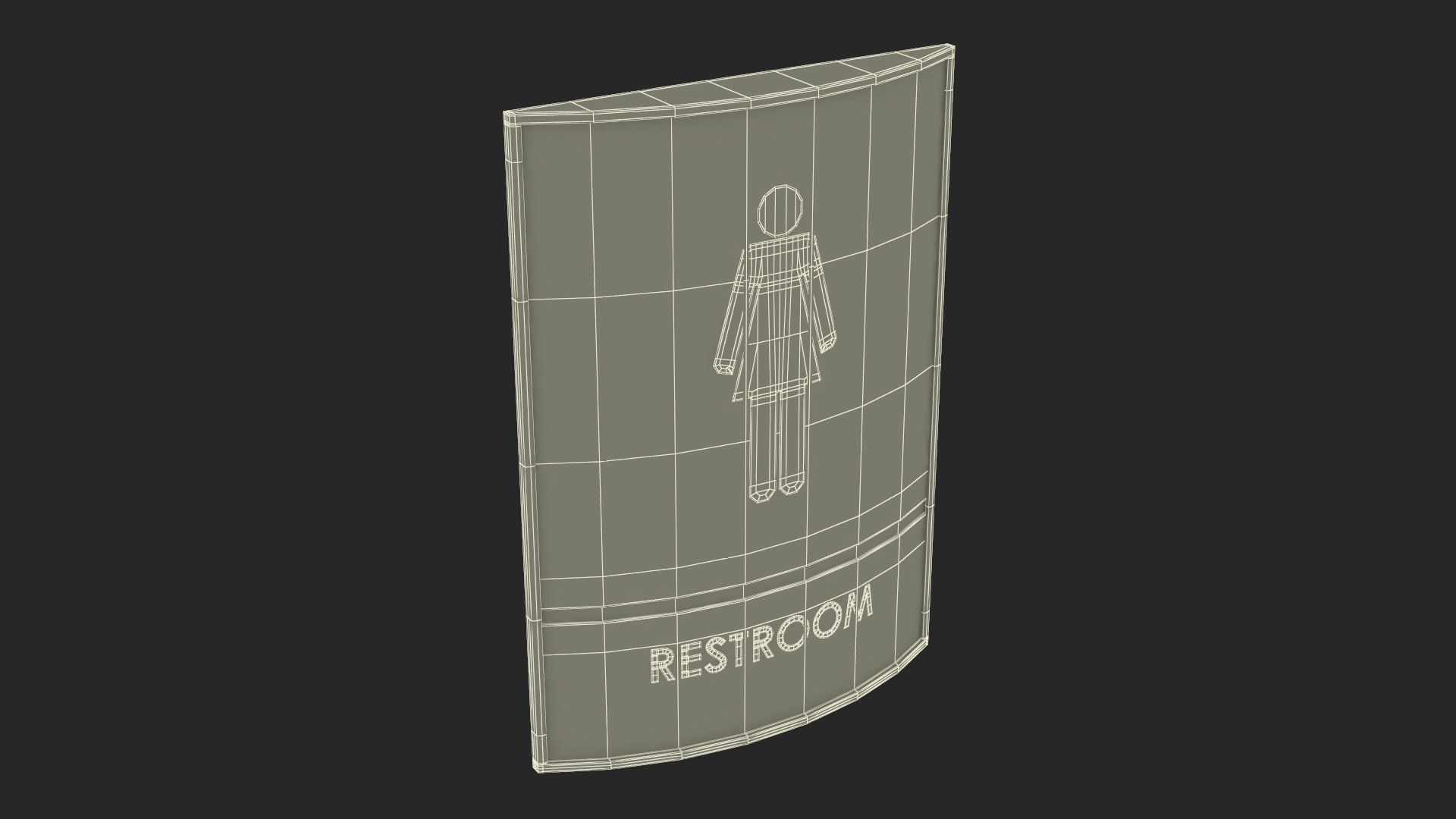 Women Restroom Sign Model - TurboSquid 2040314