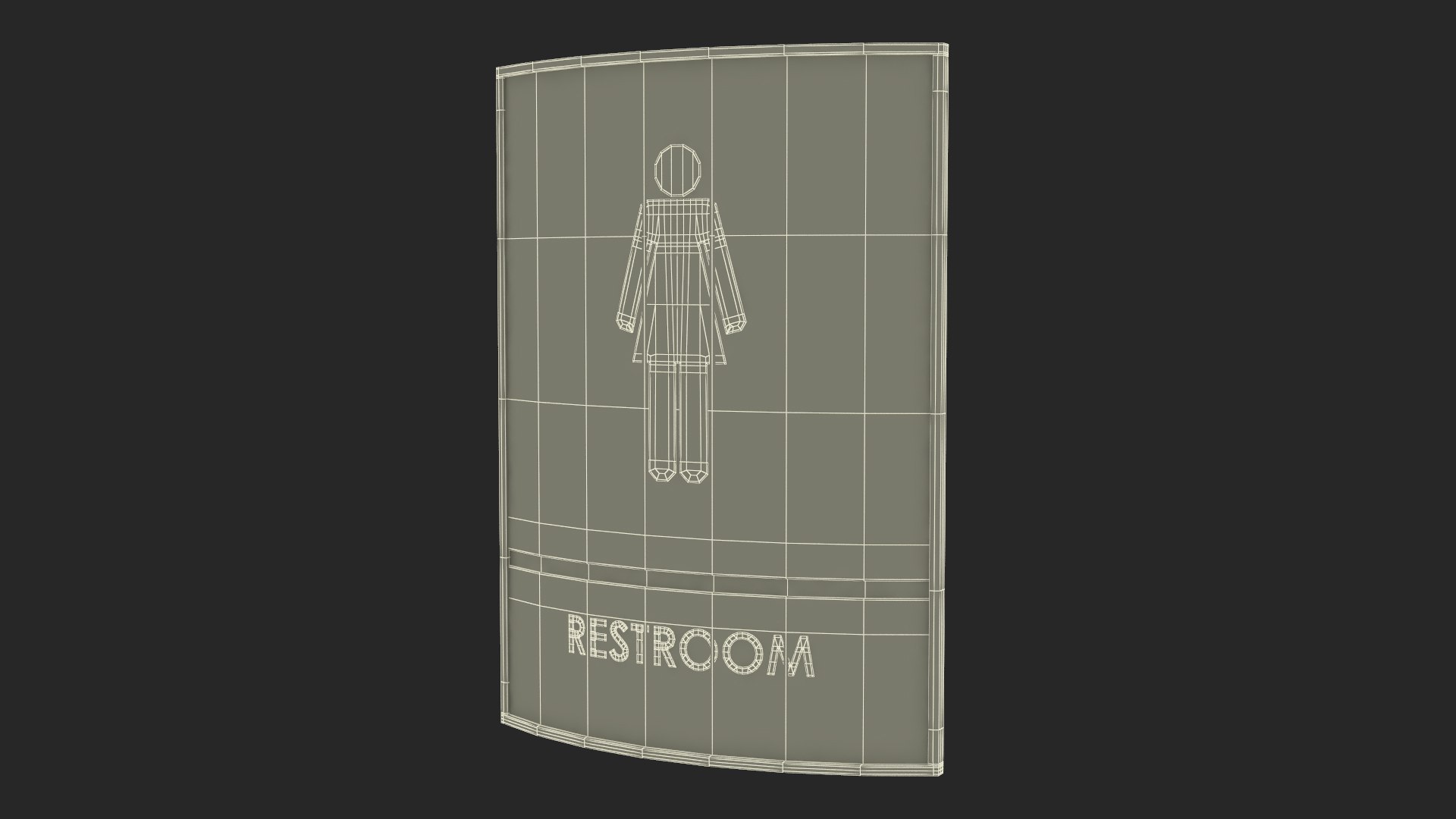 Women Restroom Sign Model - TurboSquid 2040314