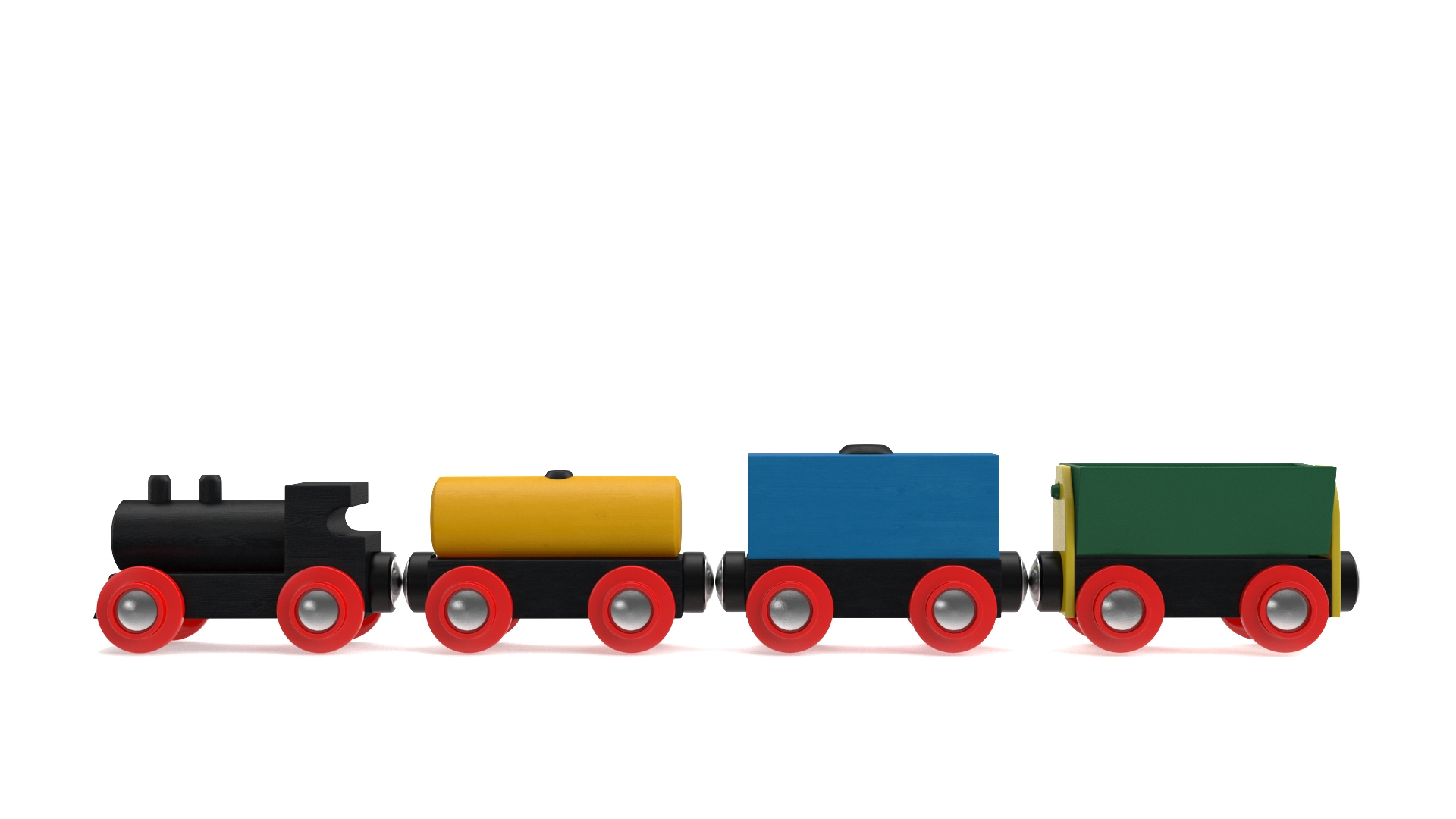 3D Toy Wooden Train Set - TurboSquid 2226233