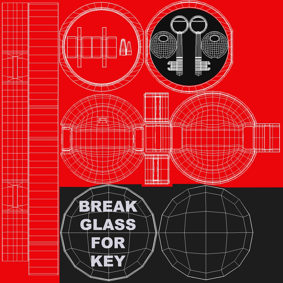 3D Break Glass Key Box Model - TurboSquid 1685539