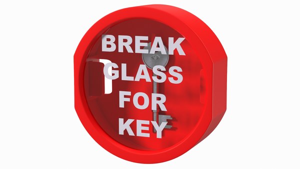 3D break glass key box model - TurboSquid 1685539