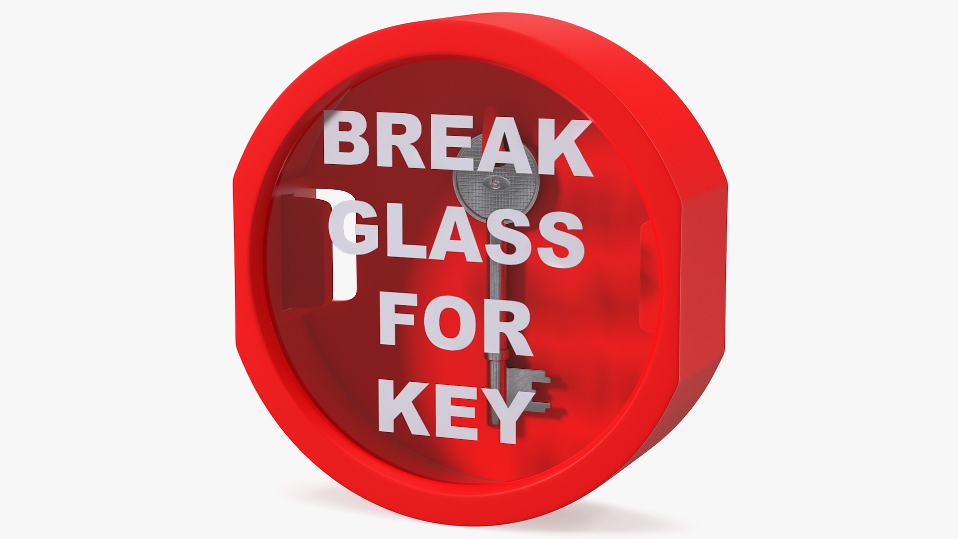 3D break glass key box model - TurboSquid 1685539