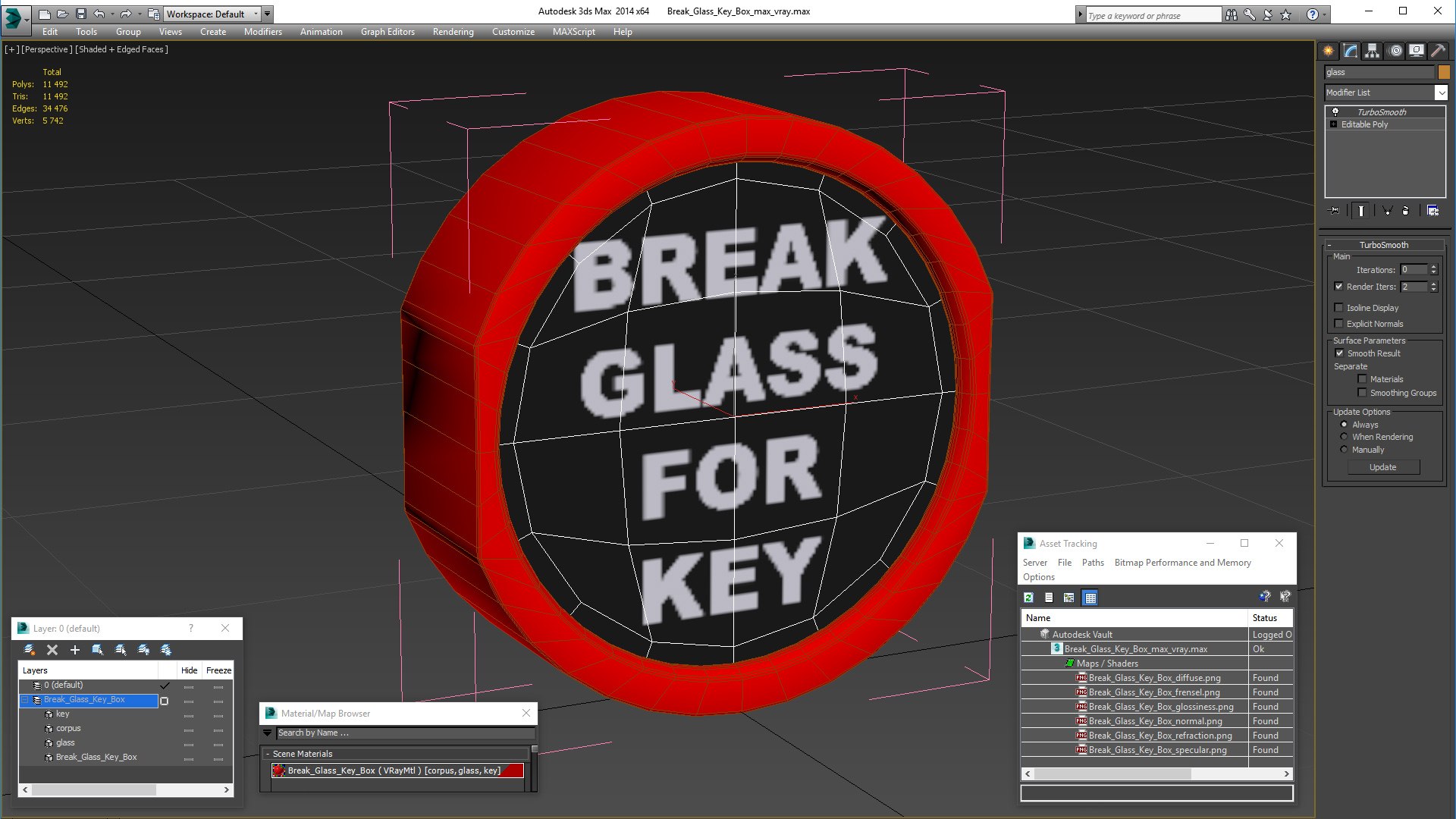 3D Break Glass Key Box Model - TurboSquid 1685539