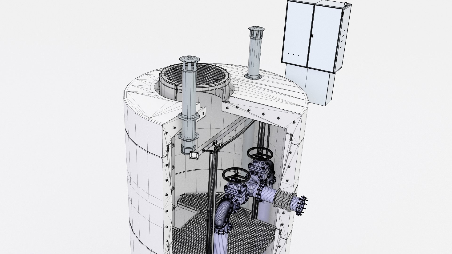 3D Pump Sewage Station Model - TurboSquid 1529430