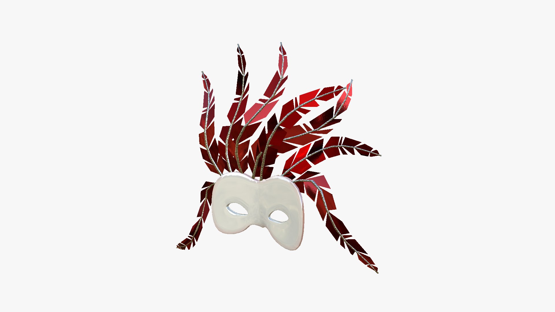 Carnival Mask J11 White Red - Costume Character Design 3D - TurboSquid ...