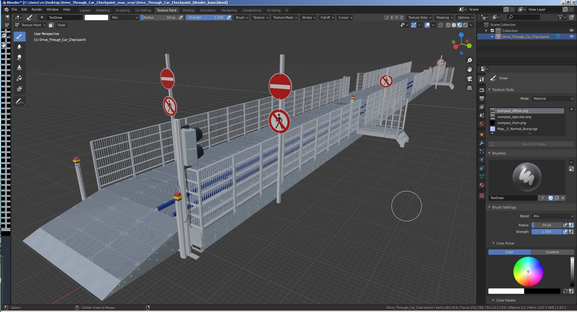3D model Drive Through Car Checkpoint - TurboSquid 1771489