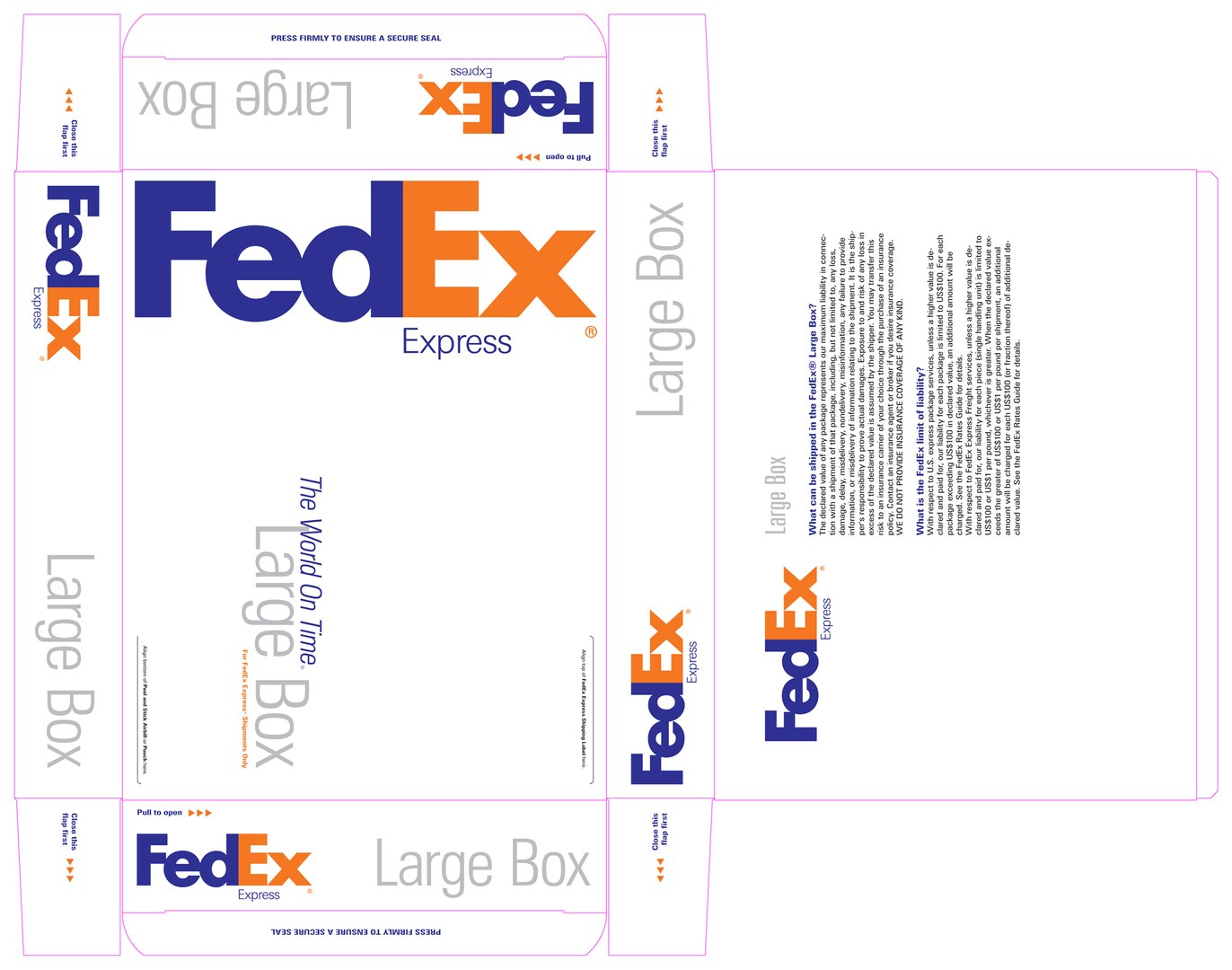 3d Model Large Fedex Box