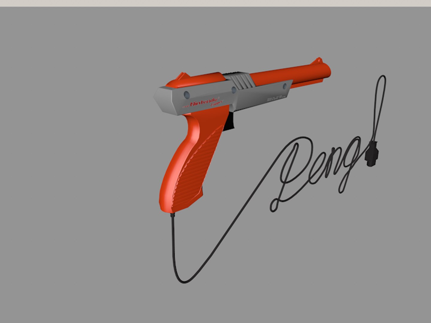 3d Model Orange Nintendo Zapper