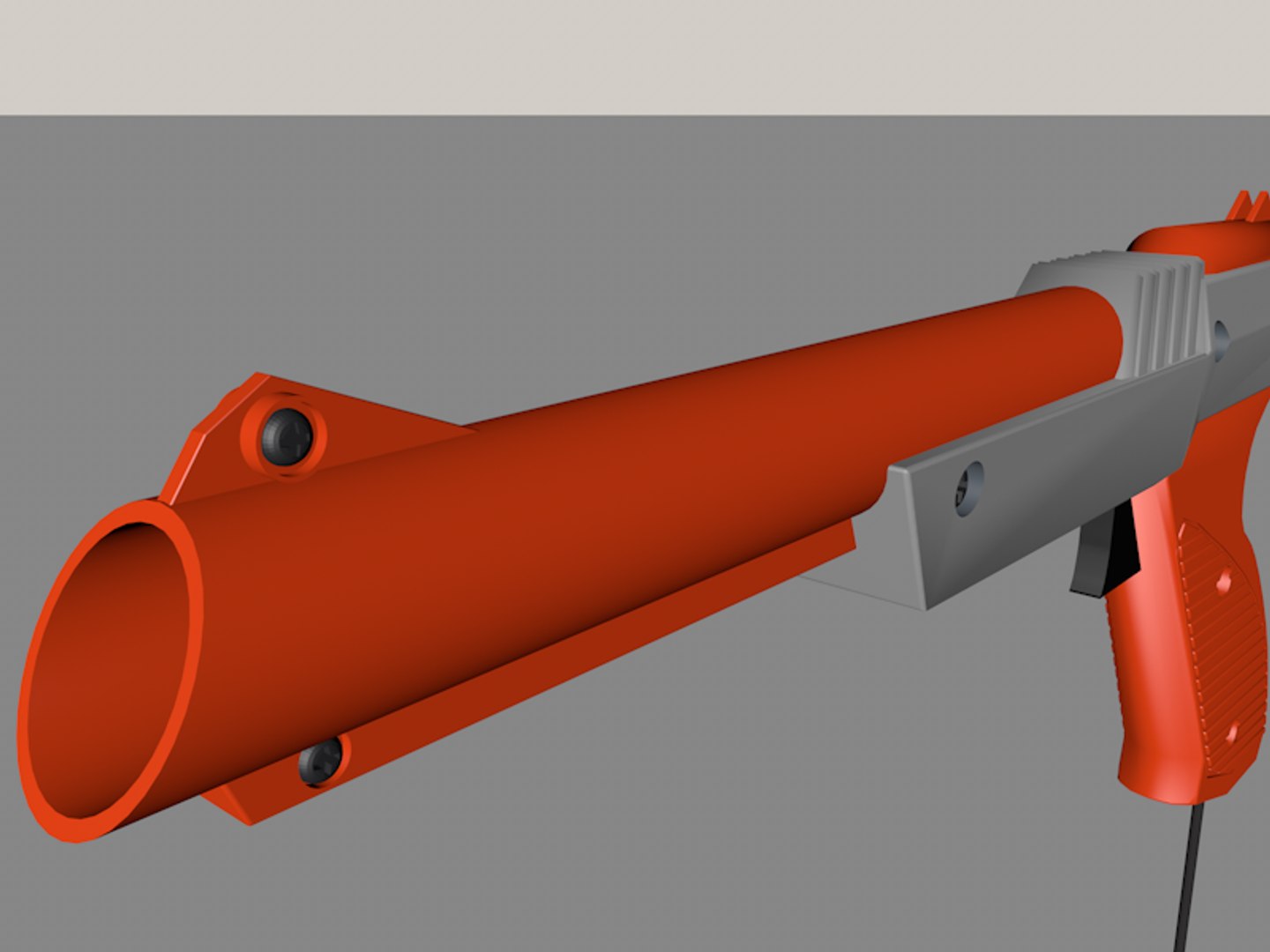 3d Model Orange Nintendo Zapper
