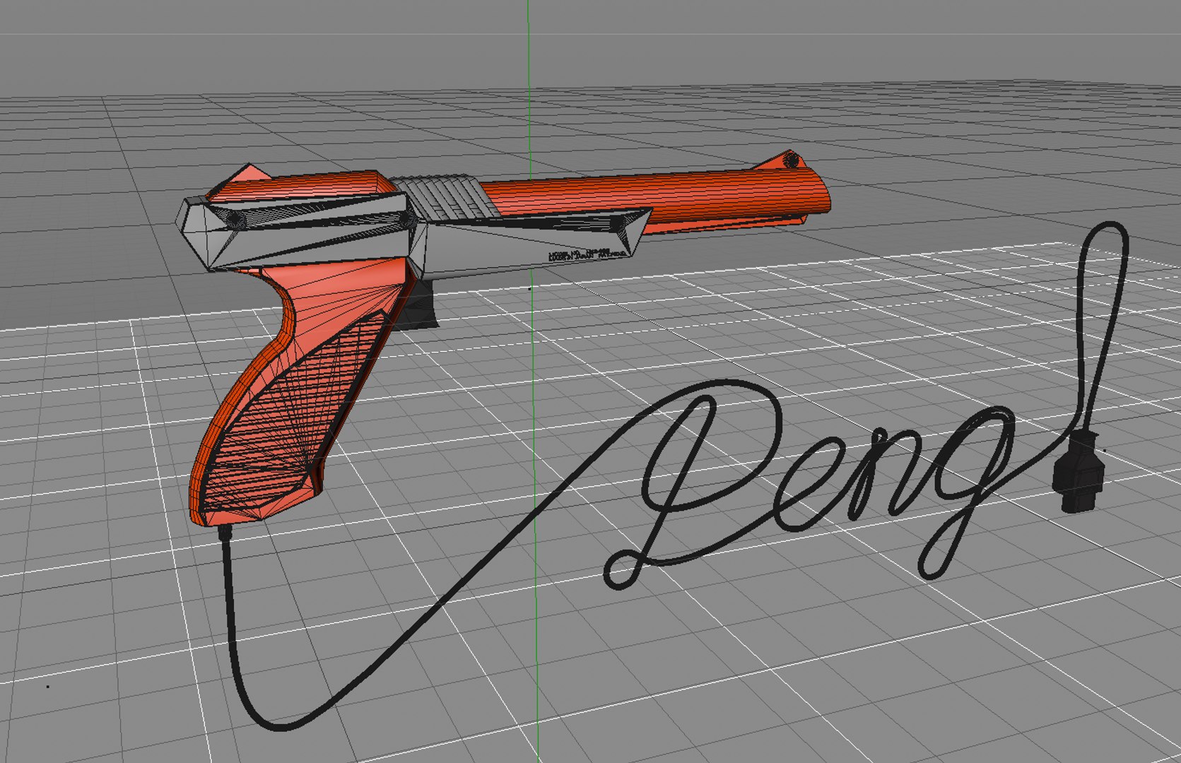 3d Model Orange Nintendo Zapper
