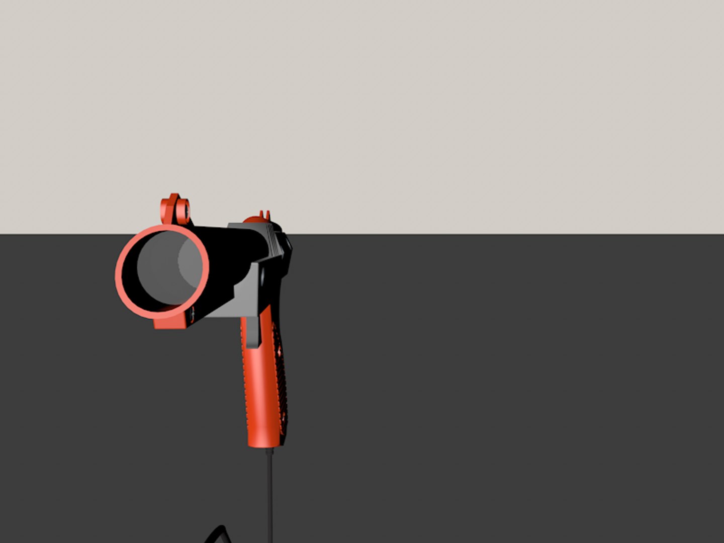 3d Model Orange Nintendo Zapper