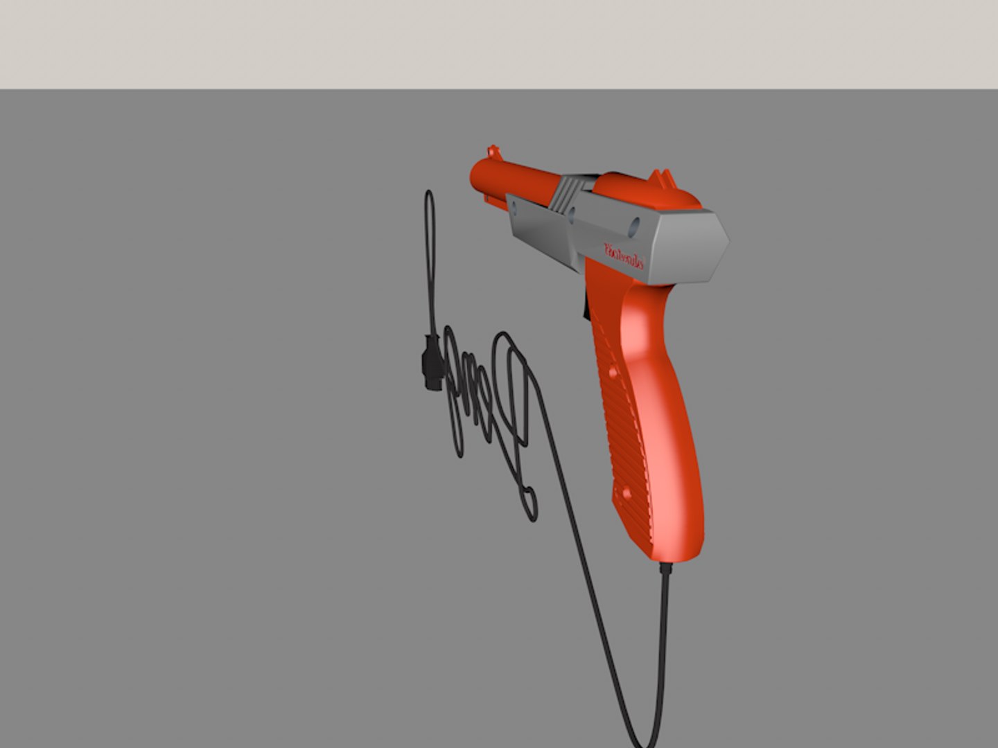 3d Model Orange Nintendo Zapper